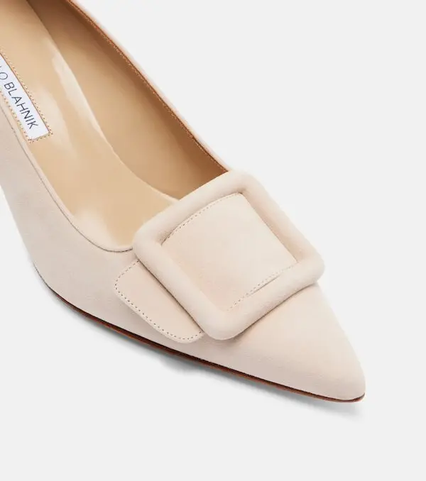 Manolo Blahnik Maysale 50 Suede Pumps