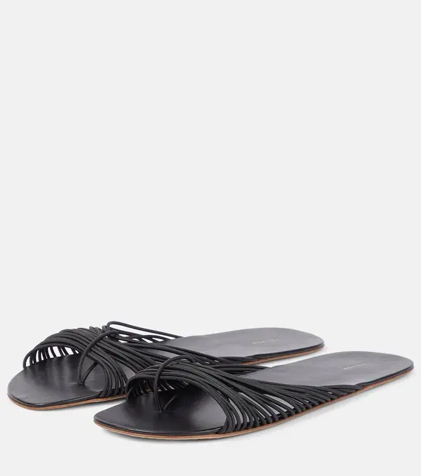 THE ROW Sara Slides - Black