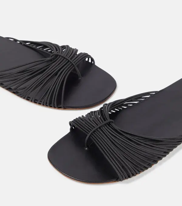 THE ROW Sara Slides - Black