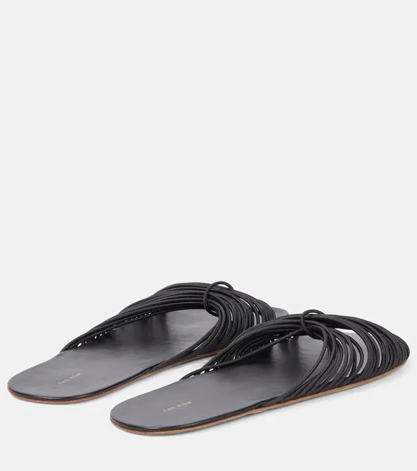THE ROW Sara Slides - Black