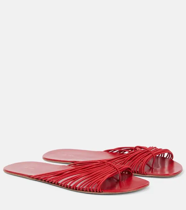 THE ROW Sara Slides - Red
