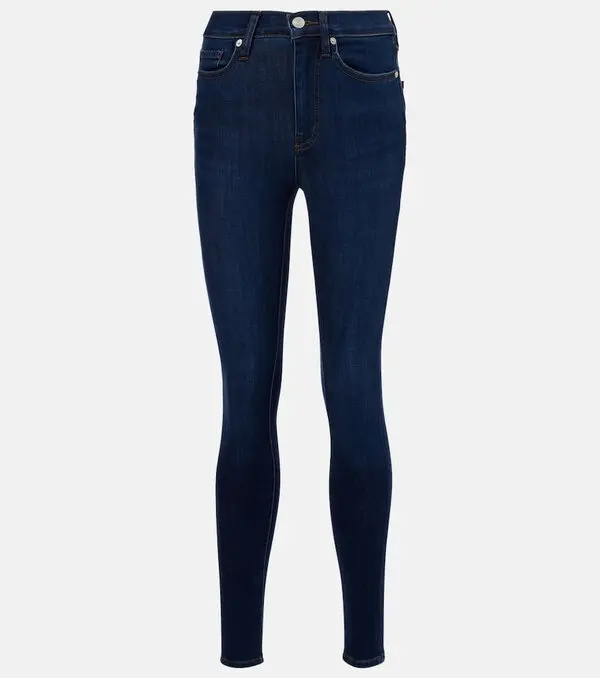 FRAME Le High-rise Skinny Jeans - Blue