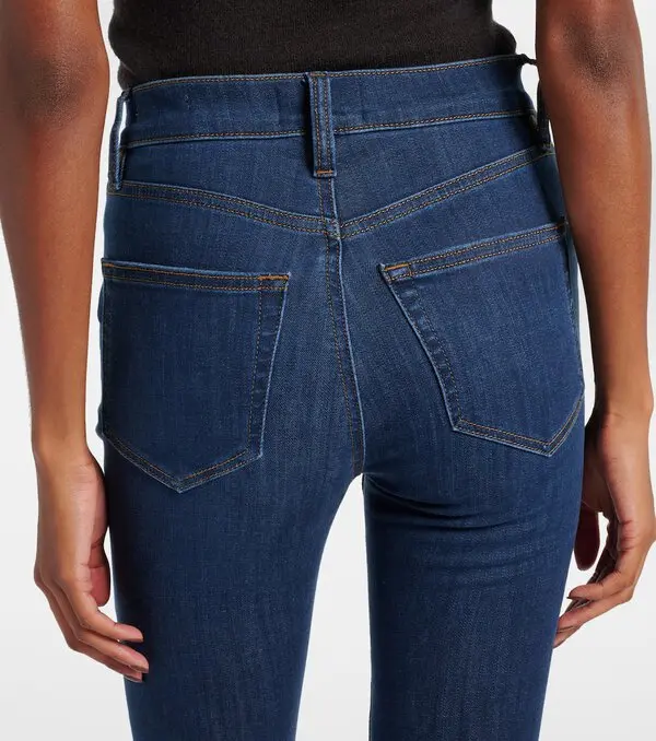FRAME Le High-rise Skinny Jeans - Blue