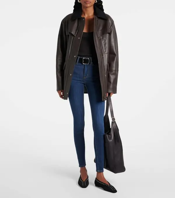 FRAME Le High-rise Skinny Jeans - Blue