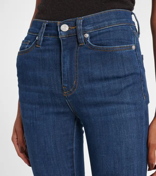 FRAME Le High-rise Skinny Jeans - Blue