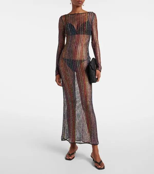 Missoni Sheer Open-back Maxi Dress