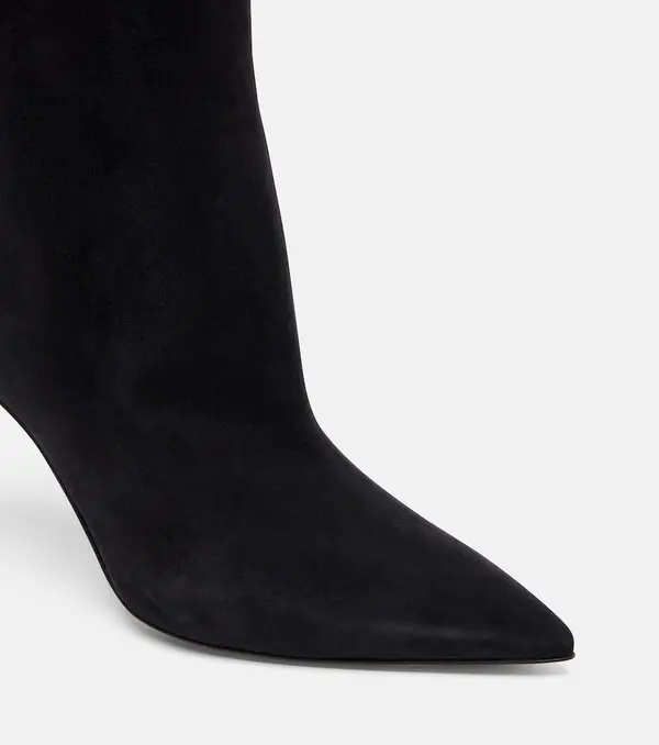 Manolo Blahnik Miralone 90 Suede Knee-high Boots - Black