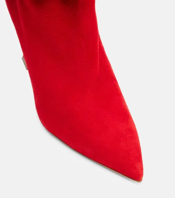 Manolo Blahnik Miralone 90 Suede Knee-high Boots - Red