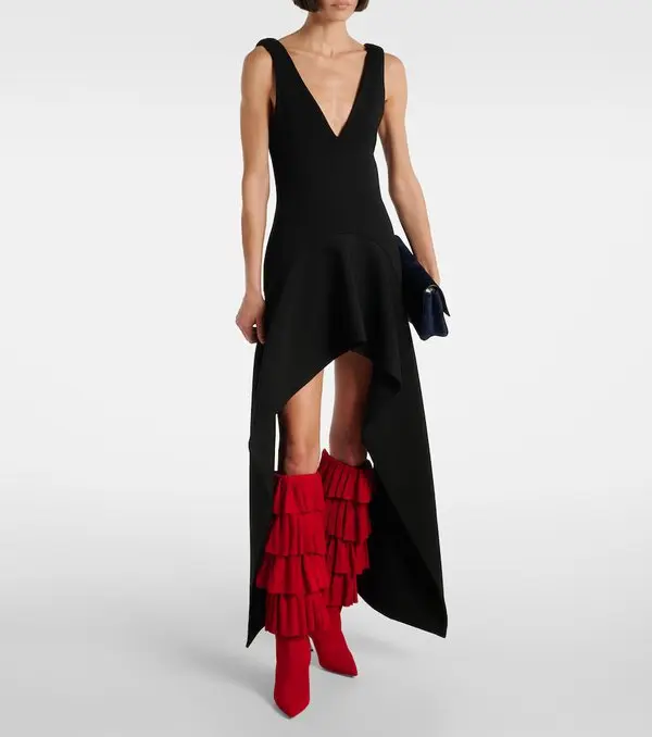 Manolo Blahnik Miralone 90 Suede Knee-high Boots - Red
