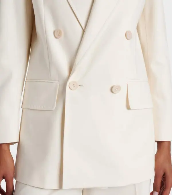 Max Mara Suez Double-breasted Cotton-blend Blazer