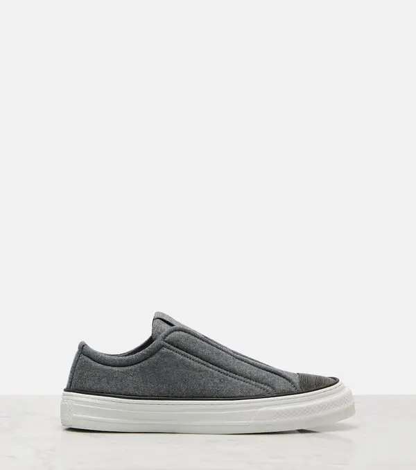 Brunello Cucinelli Low-top Slip-on Sneakers