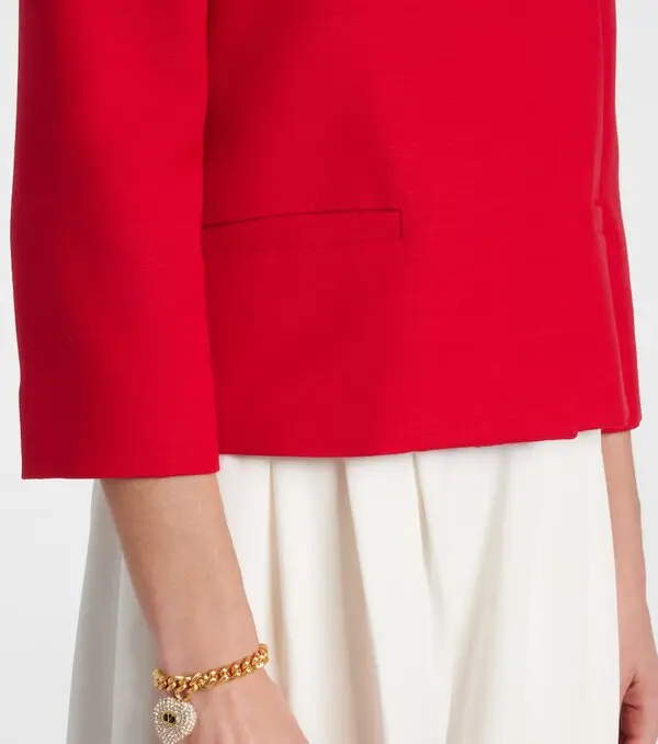 Valentino Garavani Crepe Couture Embellished Blazer