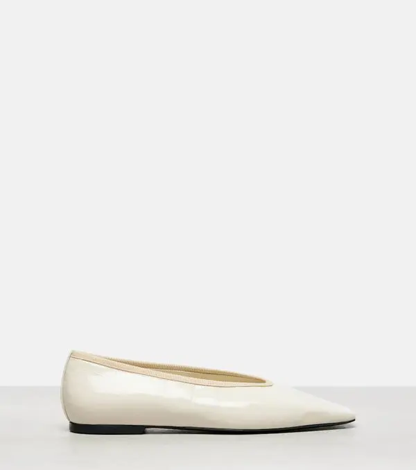 TOTEME Patent Leather Ballerina Flats