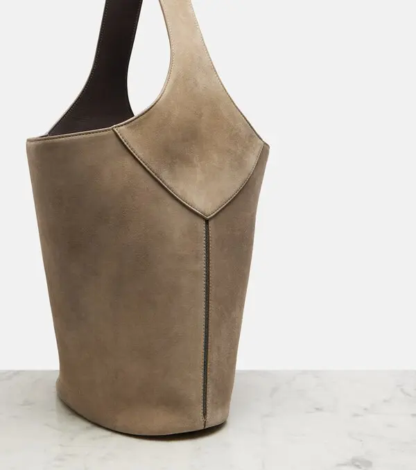 Brunello Cucinelli Large Suede Bucket Bag
