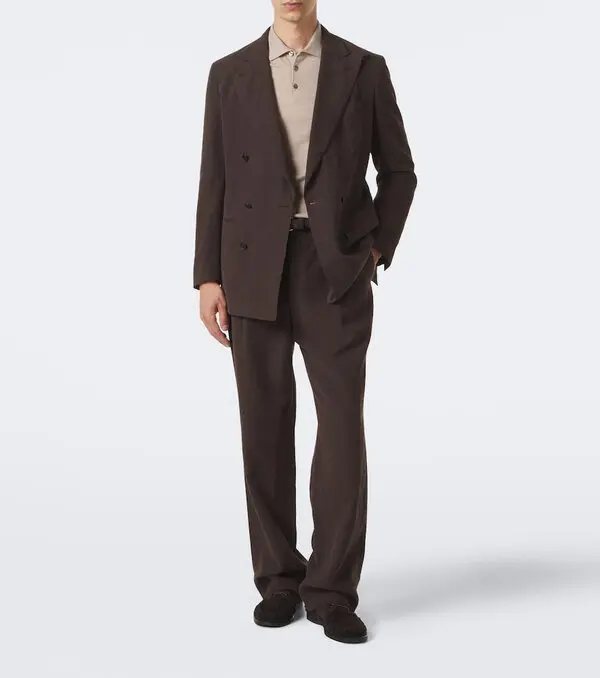 SAMAN AMEL Linen Canvas Blazer