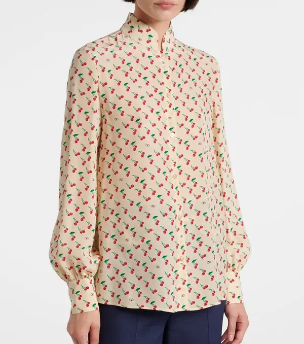 Valentino Garavani Cady Couture Printed Silk Blouse - Multicoloured