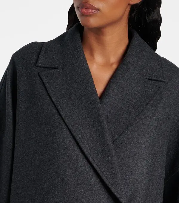Brunello Cucinelli Oversized Wool Coat - Grey