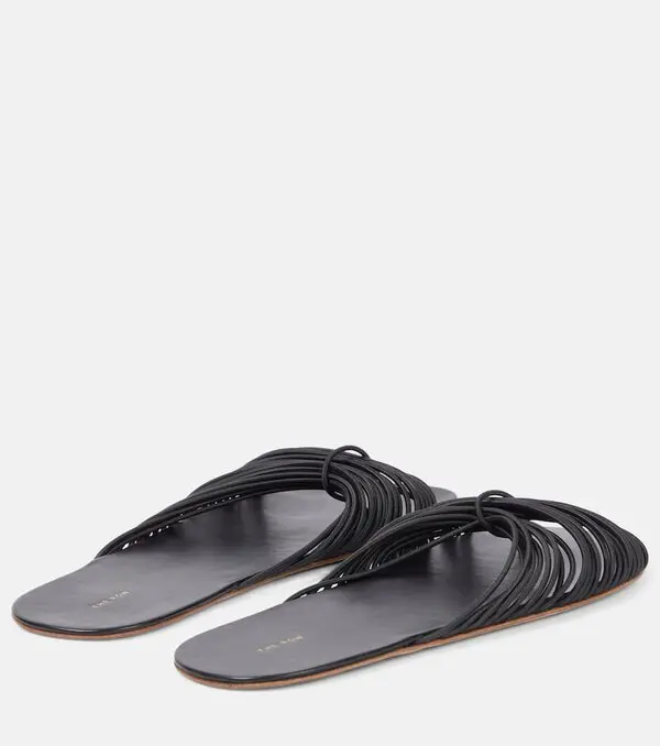 THE ROW Sara Slides - Black