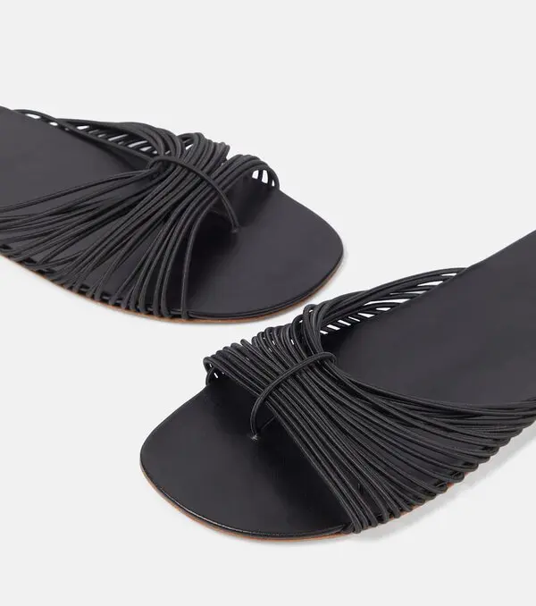 THE ROW Sara Slides - Black