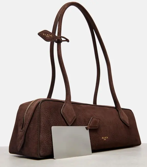 Alaïa Le Teckel Medium Suede Shoulder Bag - Brown