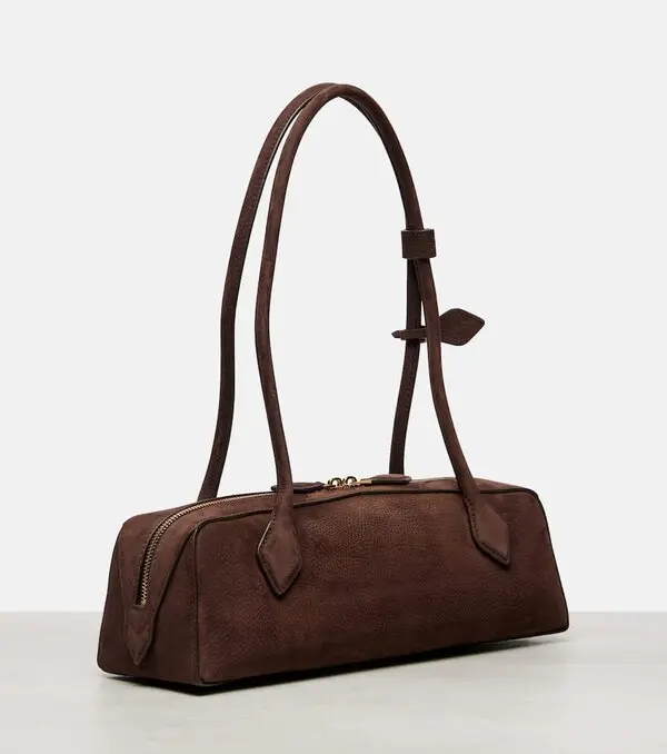 Alaïa Le Teckel Medium Suede Shoulder Bag - Brown