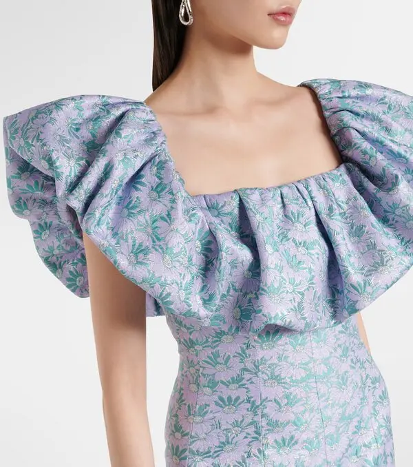 MARKARIAN Rowan Floral Brocade Gown
