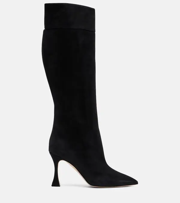 Manolo Blahnik Miralone 90 Suede Knee-high Boots