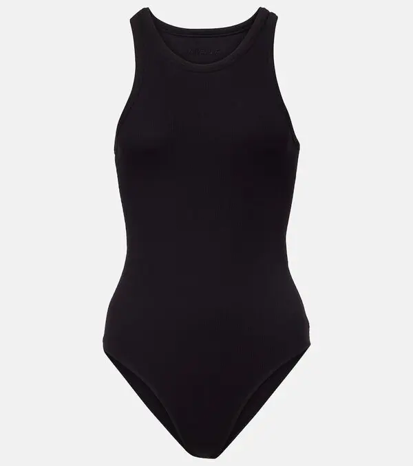 Alaïa Ribbed-knit Bodysuit - Black