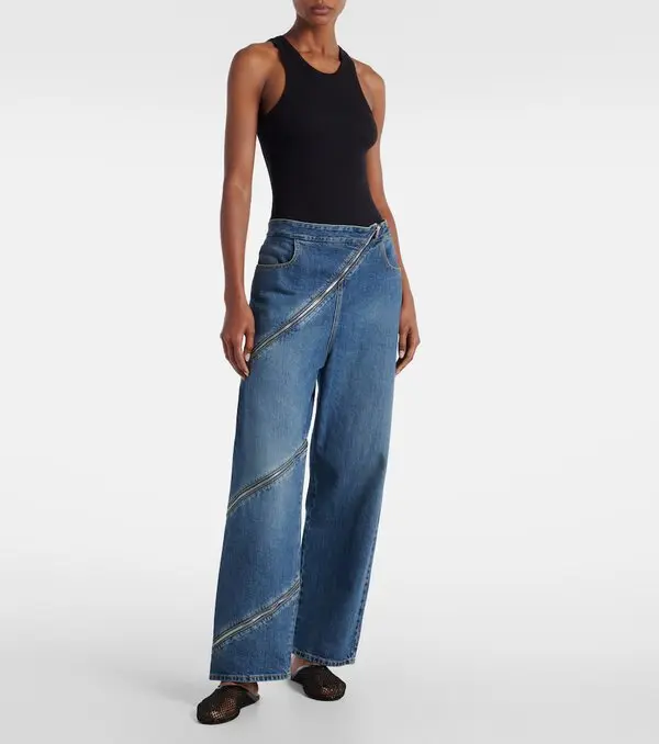 Alaïa Ribbed-knit Bodysuit - Black