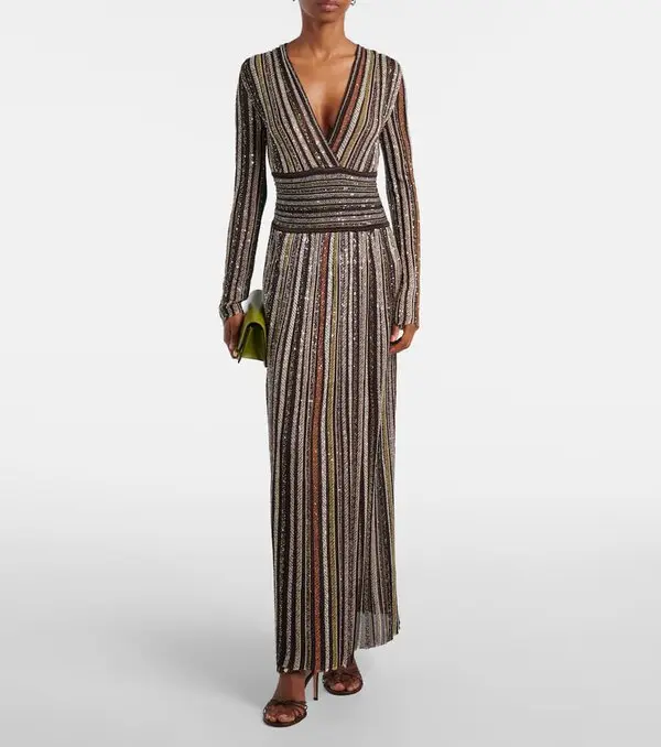 Missoni Sequined Striped Gown