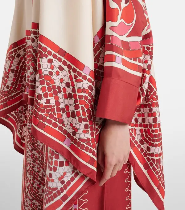 La DoubleJ Foulard Printed Silk Twill Shirt - Red