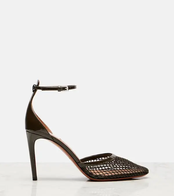 Alaïa Mesh And Patent Leather Pumps