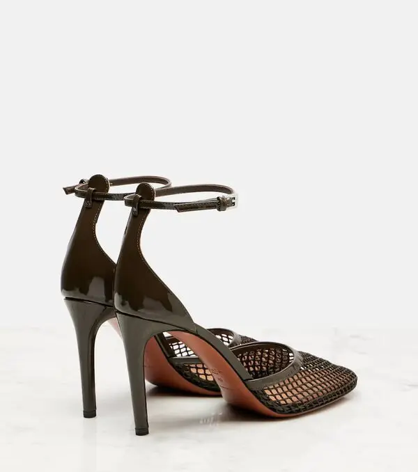Alaïa Mesh And Patent Leather Pumps
