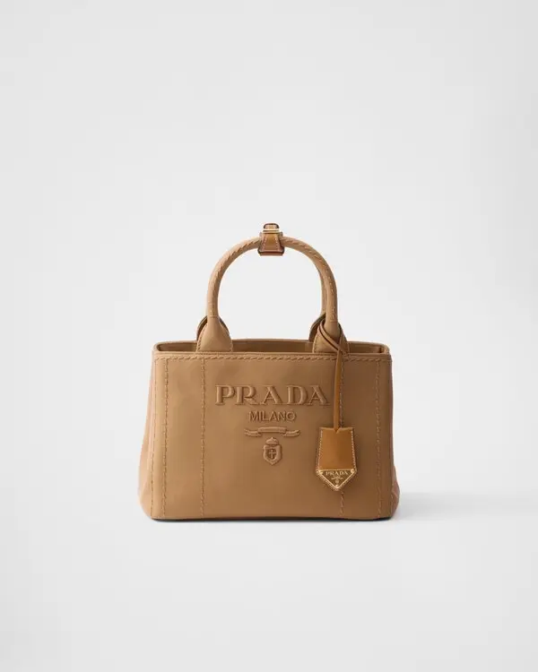 Prada Jardinière Small Cotton Canvas Handbag