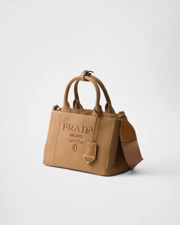 Prada Jardinière Small Cotton Canvas Handbag