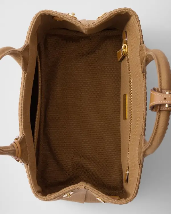 Prada Jardinière Small Cotton Canvas Handbag