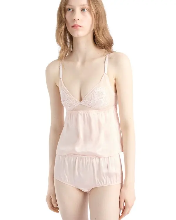 Prada Satin And Lace Bustier Top
