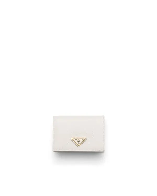 Prada Small Saffiano Leather Wallet - Neutral