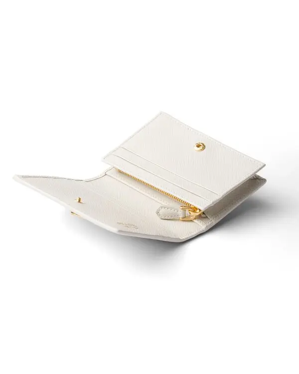 Prada Small Saffiano Leather Wallet - Neutral