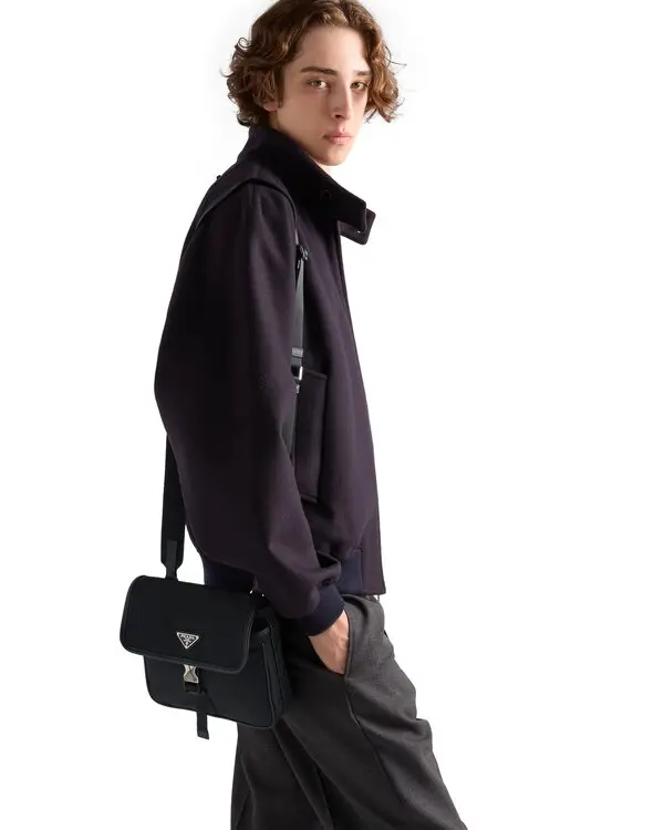 Prada Re-nylon And Saffiano Leather Shoulder Bag