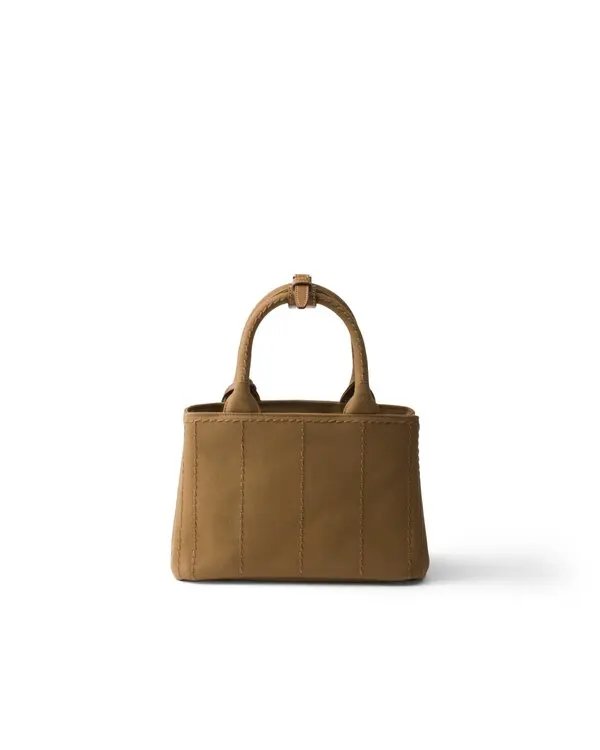 Prada Jardinière Mini Canvas Handbag - Brown