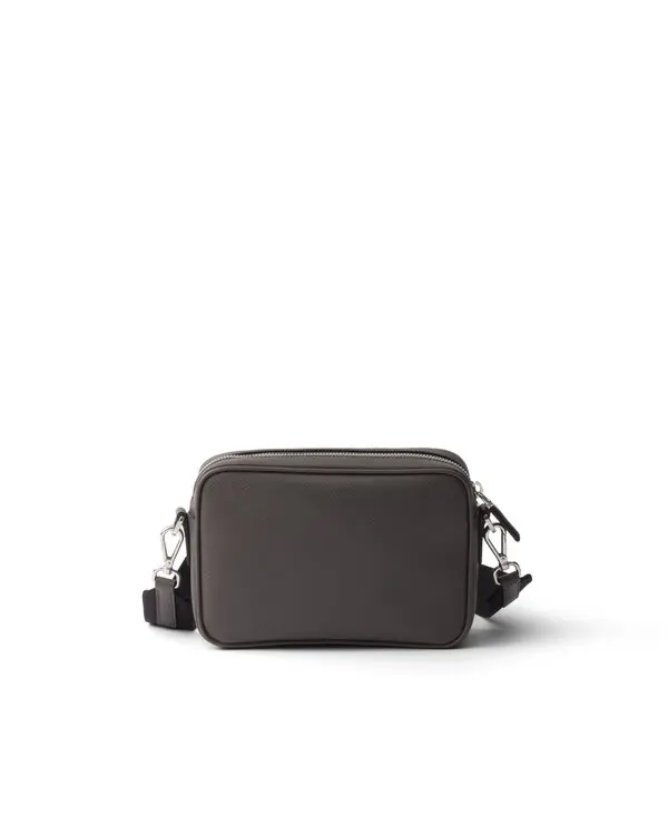 Prada Saffiano Leather Shoulder Bag - Grey