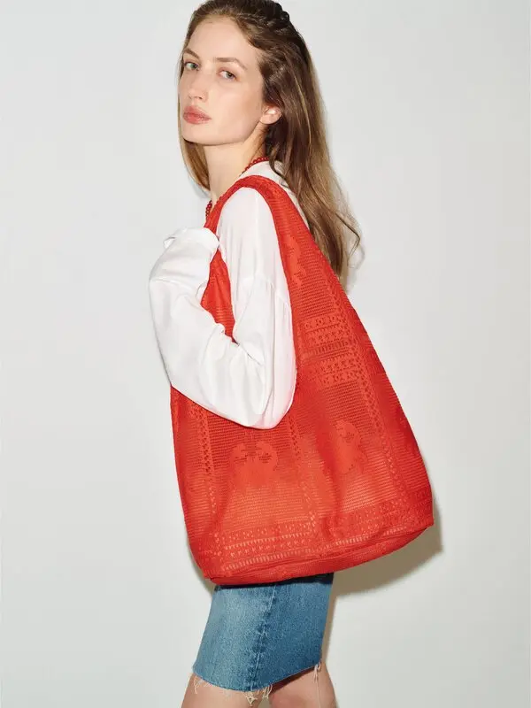 REFORMATION Aurelia Tote Bag - Red