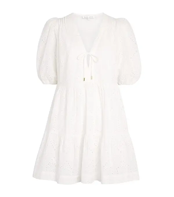 Heidi Klein Broderie Anglaise Mini Dress - White