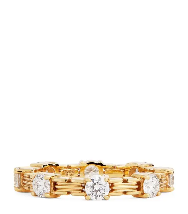 AZLEE Pirouette Diamond Ring - Gold