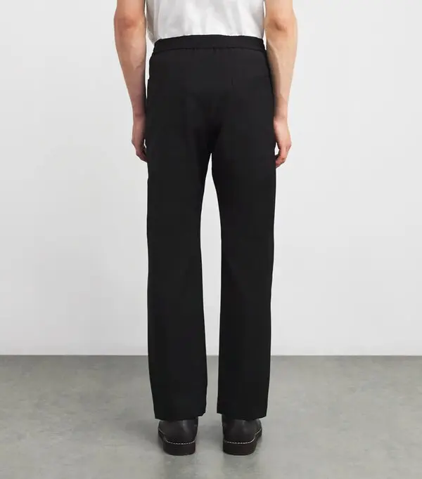 Barena Venezia Virgin Wool Drawstring Trousers - Black