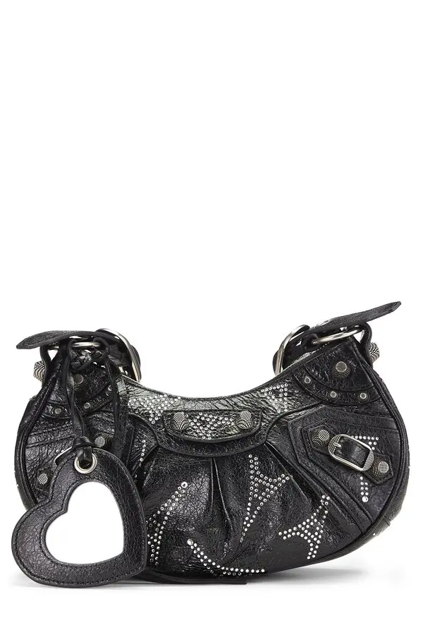 Balenciaga Embellished Le Cagole Shoulder Bag - Black