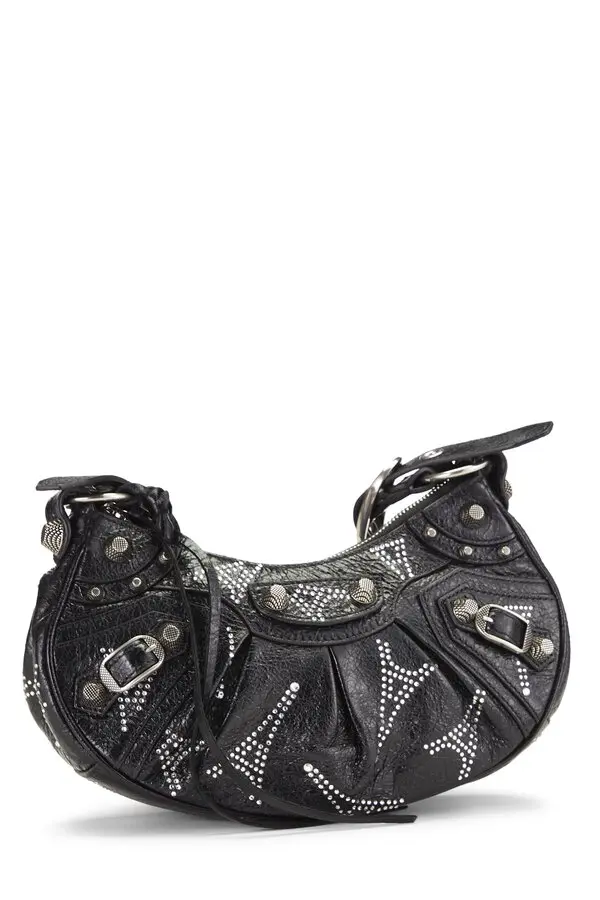 Balenciaga Embellished Le Cagole Shoulder Bag - Black