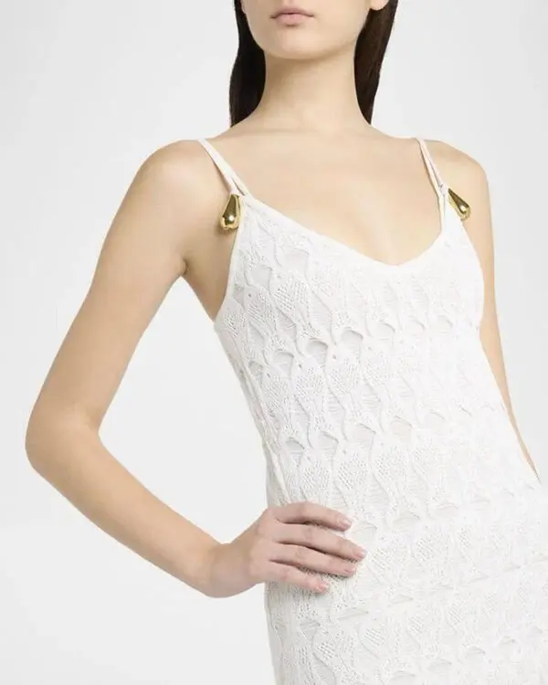 Bottega Veneta Fish Lace Sleeveless Dress