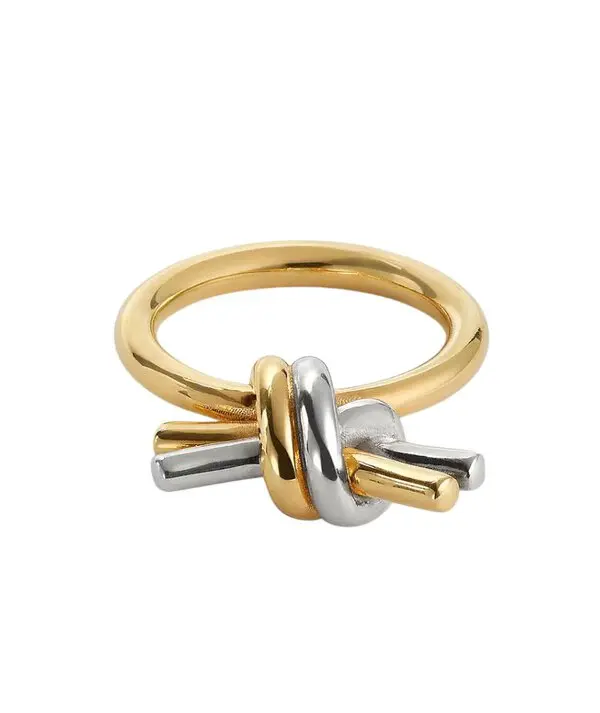 BOTTEGA  VENETA Knot Ring - Silver/yellow Gold